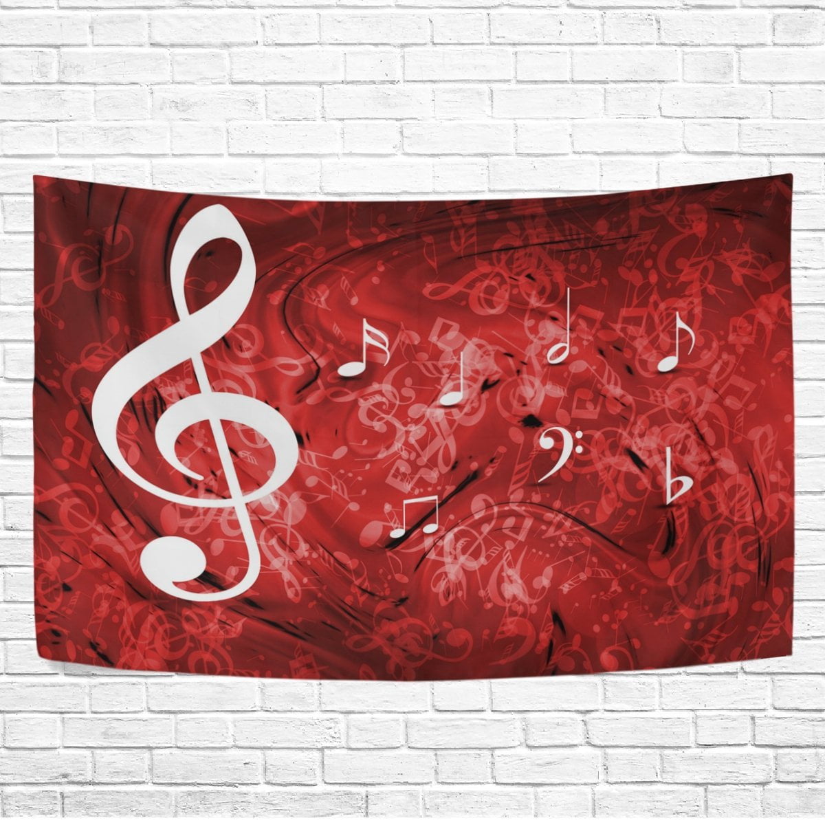 POPCreation Romantic Music Note Wall Art Tapestry Bedroom Living Room ...
