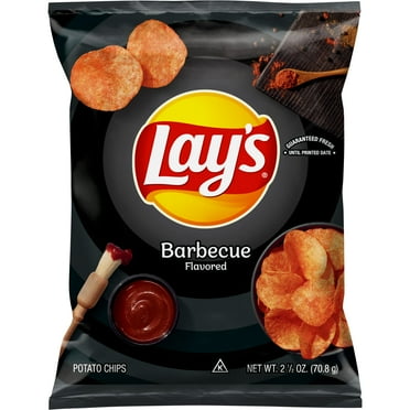 Lay's Wavy Hickory BBQ Flavored Potato Chips, 7.5 oz Bag - Walmart.com