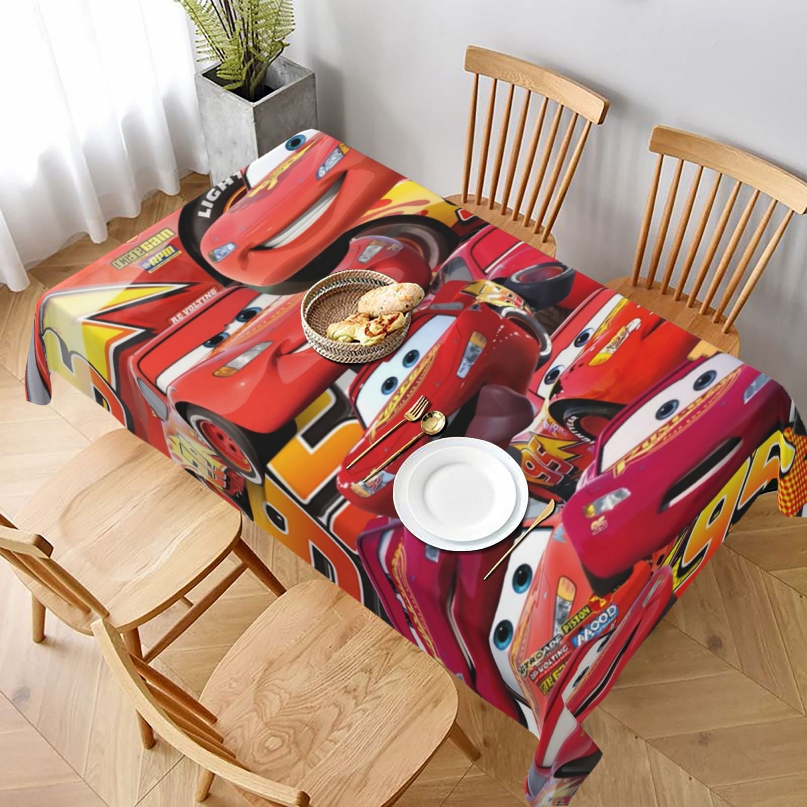 Mantel de Cars Lightning Mcqueen para cocina, comedor, fiesta, elegante ...