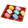 Clearance! Ikeay Molds for Baking, Silicone 12 Square Soap Cake ...