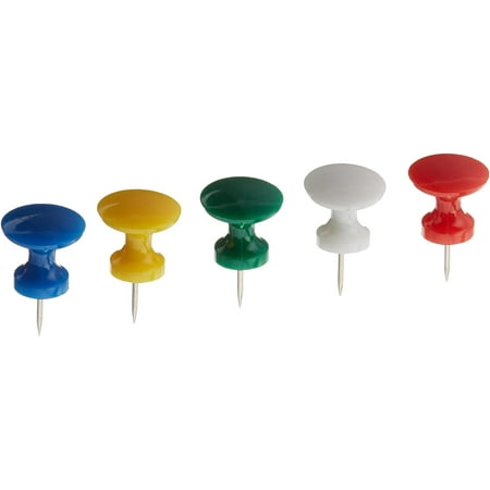 Work Essentials Jumbo Push Pins, orted Colors, 25 Count (S7071759 ...
