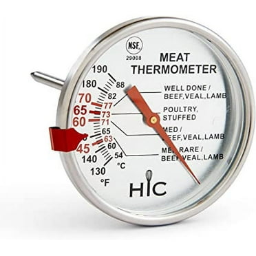 HIC Slow Cooker Waterproof Floating Thermometer, Stainless Steel ...
