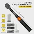 FUGee-Click-Type Bicycle Torque Wrench and Bit Driver Set, 1/4-Inch ...
