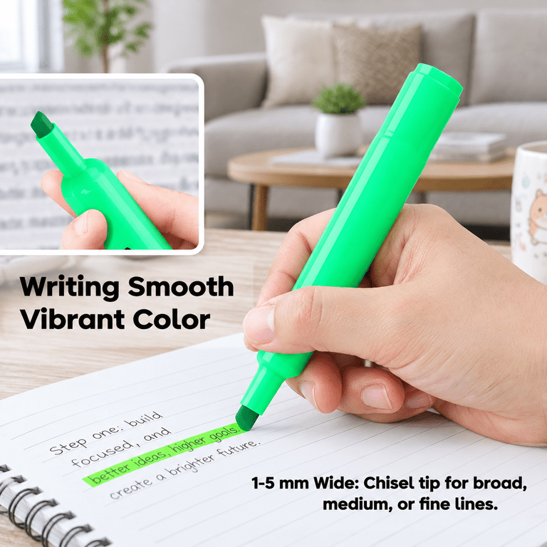 Highlighters Bulk 40 Pack Of Green Tank Style Chisel Tip - Walmart.com