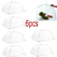 ARTEA 6pcs Large Pop-Up Mesh Screen Food Cover Tent Umbrella Reusable ...