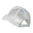 6 Panel Mesh American Flag White Patch Cap - White OSFM - Walmart.com