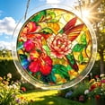 Acrylic Puzzle Suncatcher Window Hanging Ornament Round Stained Glass ...