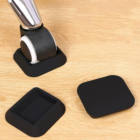 HUSERYT 5PCS Rubber Furniture Caster Cups Sofa Chair Bed Foot Wheel ...