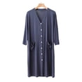HongQid Women Robe Modal Long Cardigan Lightweight Button Front ...
