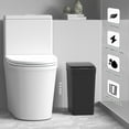 Touchless 3.2 Gallon Bathroom Trash Can with Lid, Hands-Free Garbage ...