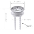 Cushteg ABS Dual Flush Toilet Push Button Replacement, Brushed Finish ...