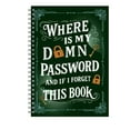 Funny Password Notebook - Spiral Bound With Lock Icons & Funny Security ...