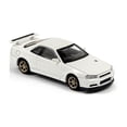 Paudi Nissan GT-R R34 2000 white color Diecast Model Miniature Toy Car ...
