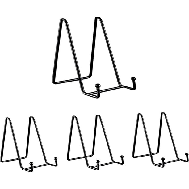 4 Pack of 3 inch Display Stands Black Iron Plate Stands Metal Frame ...