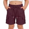 Busydd Girls Shorts 5-15 Years Comfy Solid Color Straight Leg Cargo ...