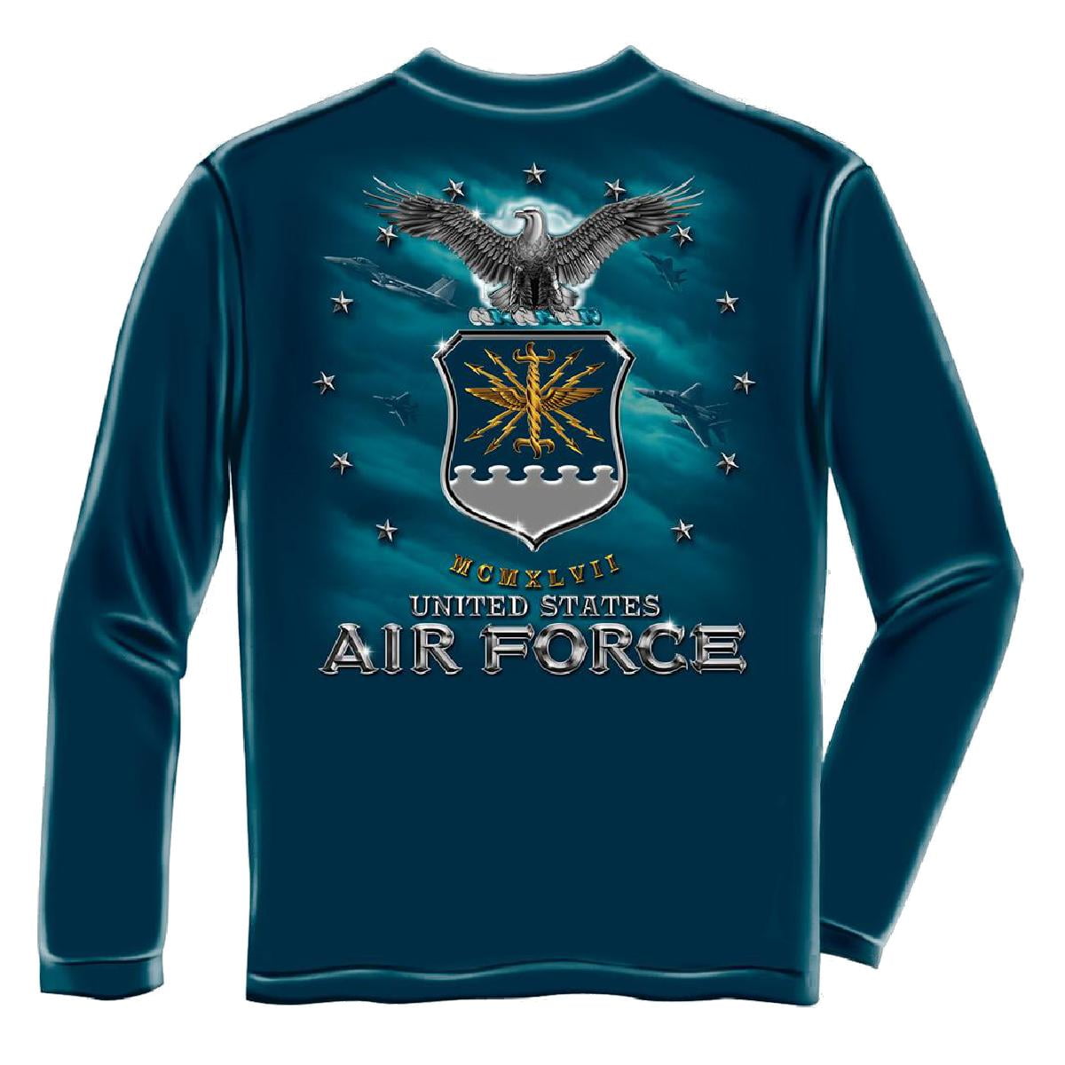Air Force USAF Missile Long Sleeve T-Shirt by , Navy Blue - Walmart.com