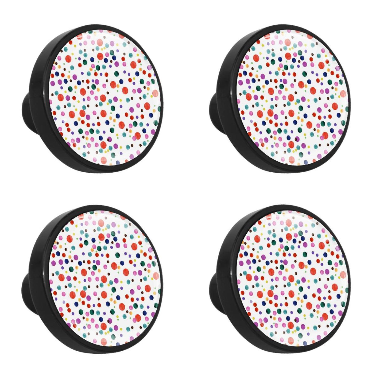 4 Pcs Watercolor Dots Knobs for Kitchen Cabinet Cupboard Dresser ...