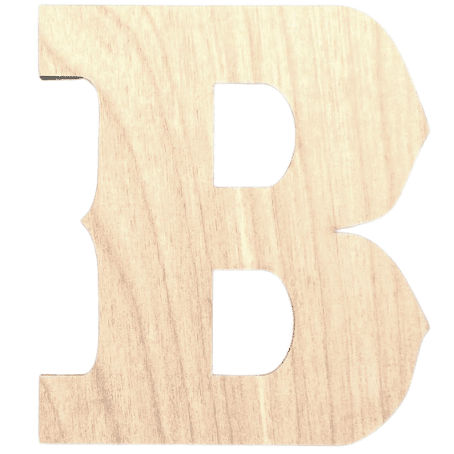 Krafty Supply 4" Tall Western Block - Birch Letter B | 1/4" Thick Birch ...