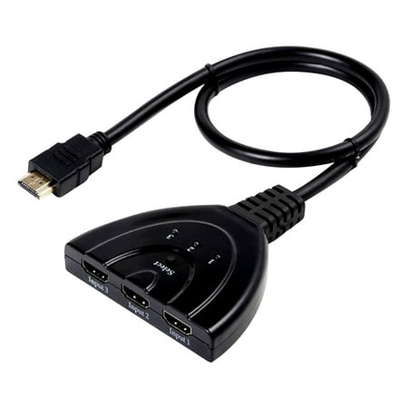 HDMI-compatible Switcher DVD 3-Port Splitter Hub TV Switch Cable 3 In 1 ...