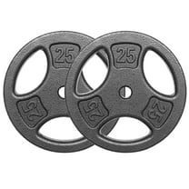 Athletic Works 50LB Cast Iron Standard Weight Plate Set, 2x25LB,1-inch ...
