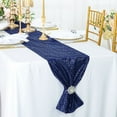 JYFLZQ Navy Blue Sequin Table Runners 12 x 108 inch Pack of 5 Glitter ...