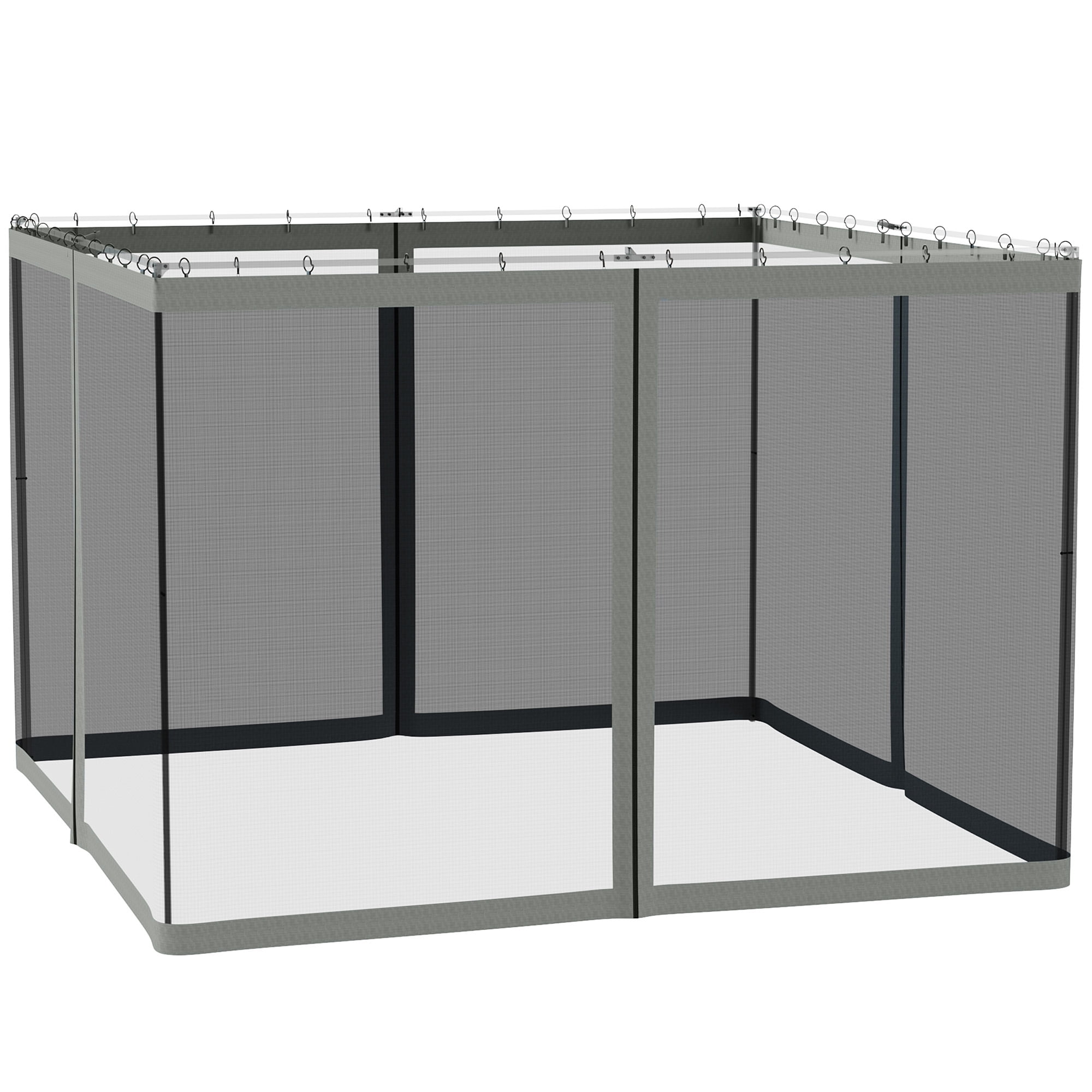 Outsunny Replacement Mosquito Netting for Gazebo 10' x 10' with Zippers ...