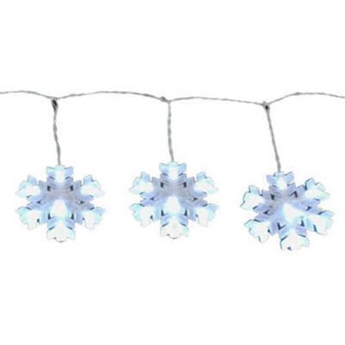 Led Xmas String Light Set, Snowflake, 8-function, Cool WHT, 10 Ct ...