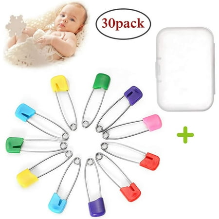 Safety Pins Plastic Head Nappy Pins Diaper Hold Clip Safety Locking ...