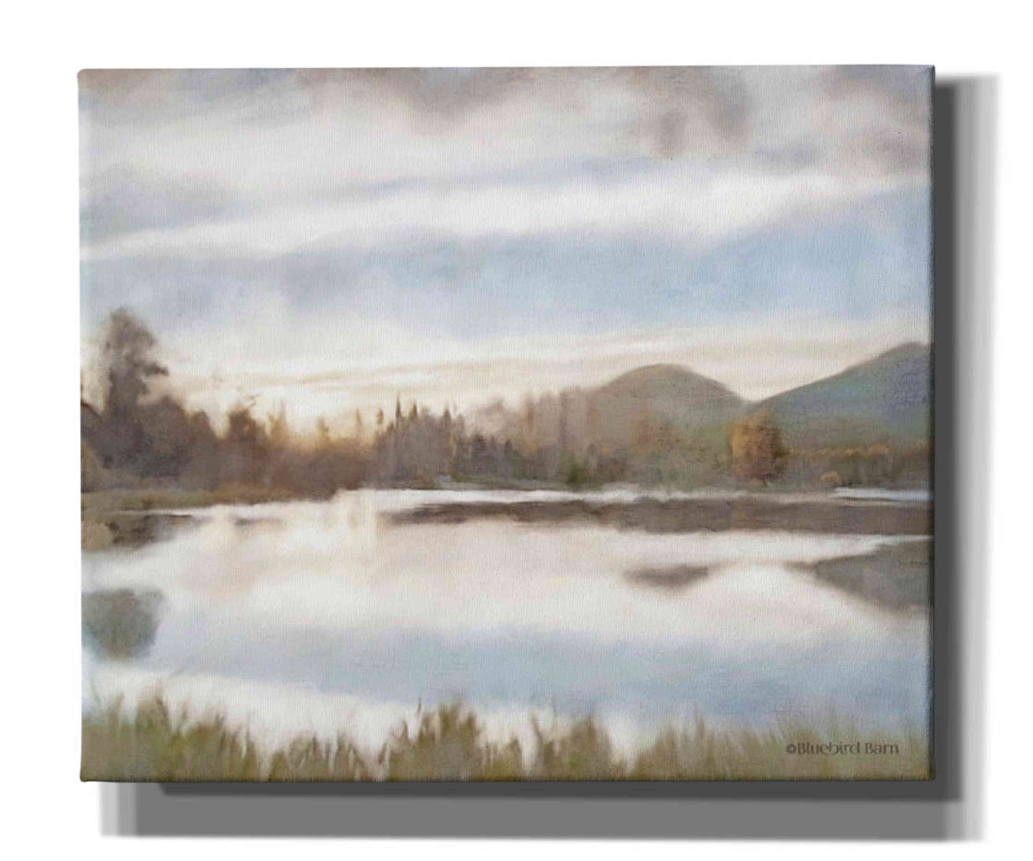 Epic Graffiti 'Lakeview Sunset Landscape' by Bluebird Barn, Canvas Wall ...