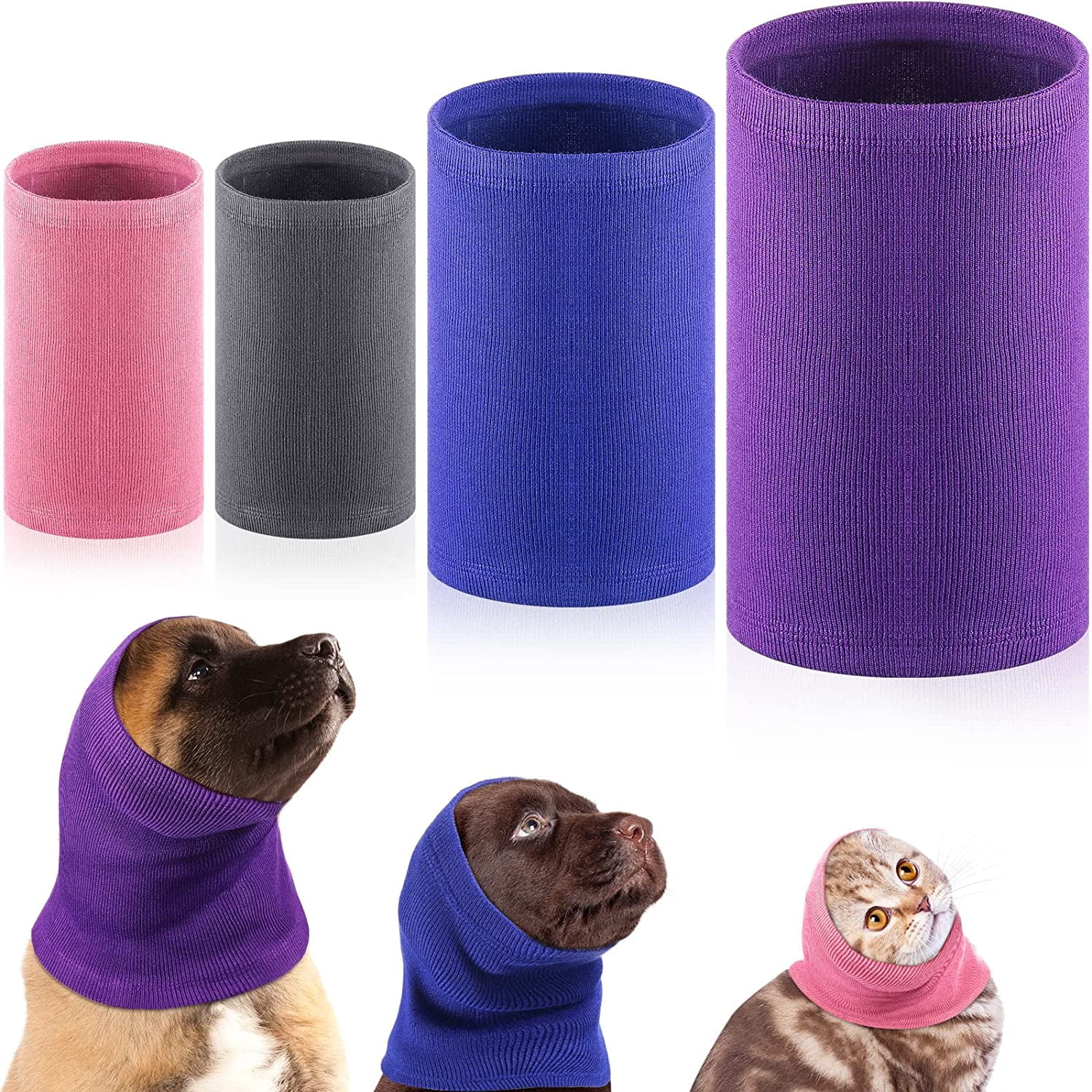 Pieces 3 Size Snoods for Dogs Pet Dog Ear Cover No Flap Wrap Dog Sound ...