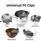 BKSDUEH Clip On Strainer Silicone for All Pots and Pans, Pasta Strainer ...