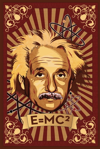 Albert Einstein - E=MC2 Poster (24 x 36) - Walmart.com
