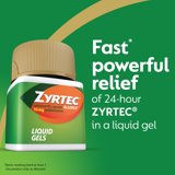 Zyrtec 24 Hour Allergy Relief Antihistamine Capsules, 25 count ...