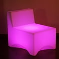 Set of 2 LED Lighted Color Changing Outdoor Patio Lounge Chairs with ...