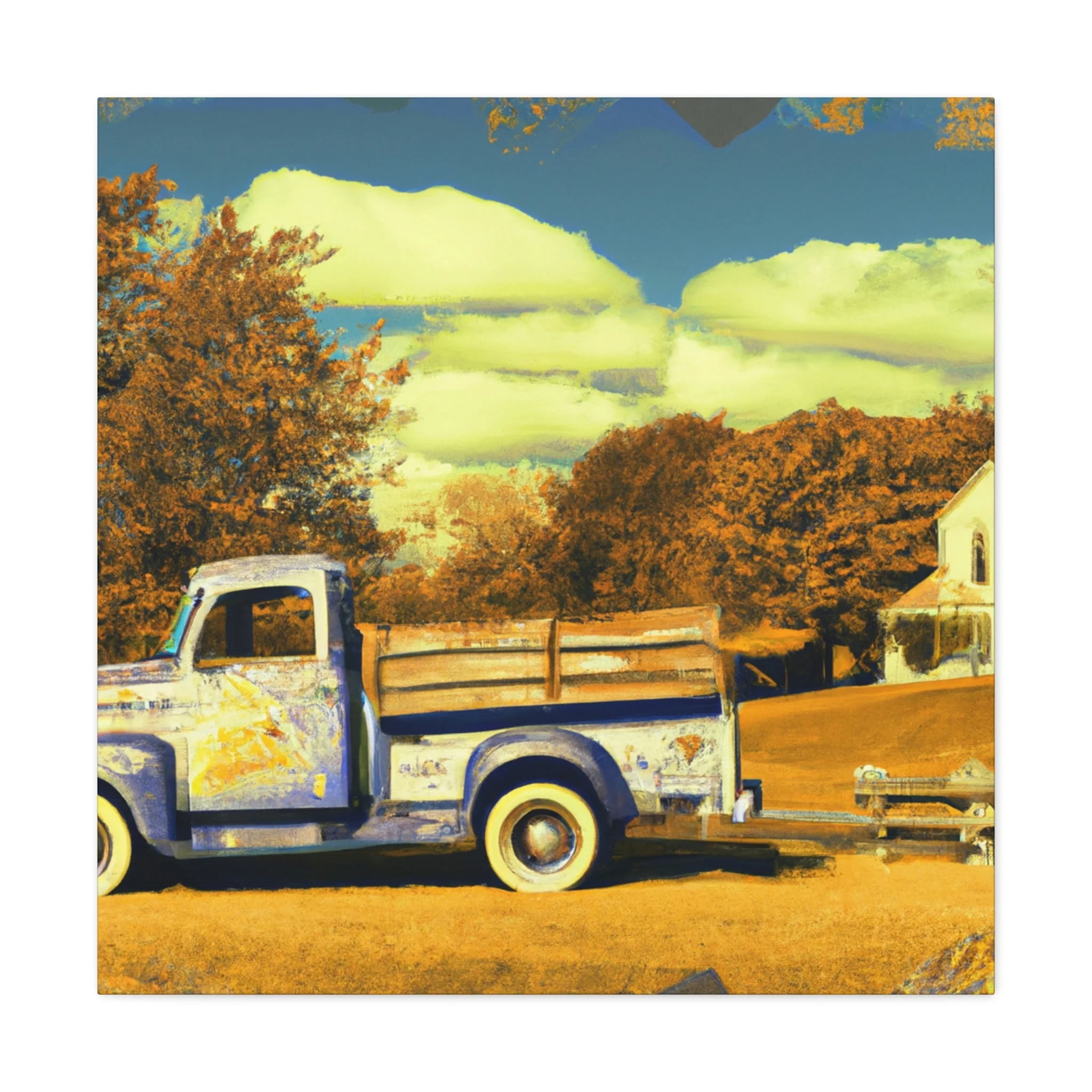 Antique Pickup Scenic - Canvas - Walmart.com