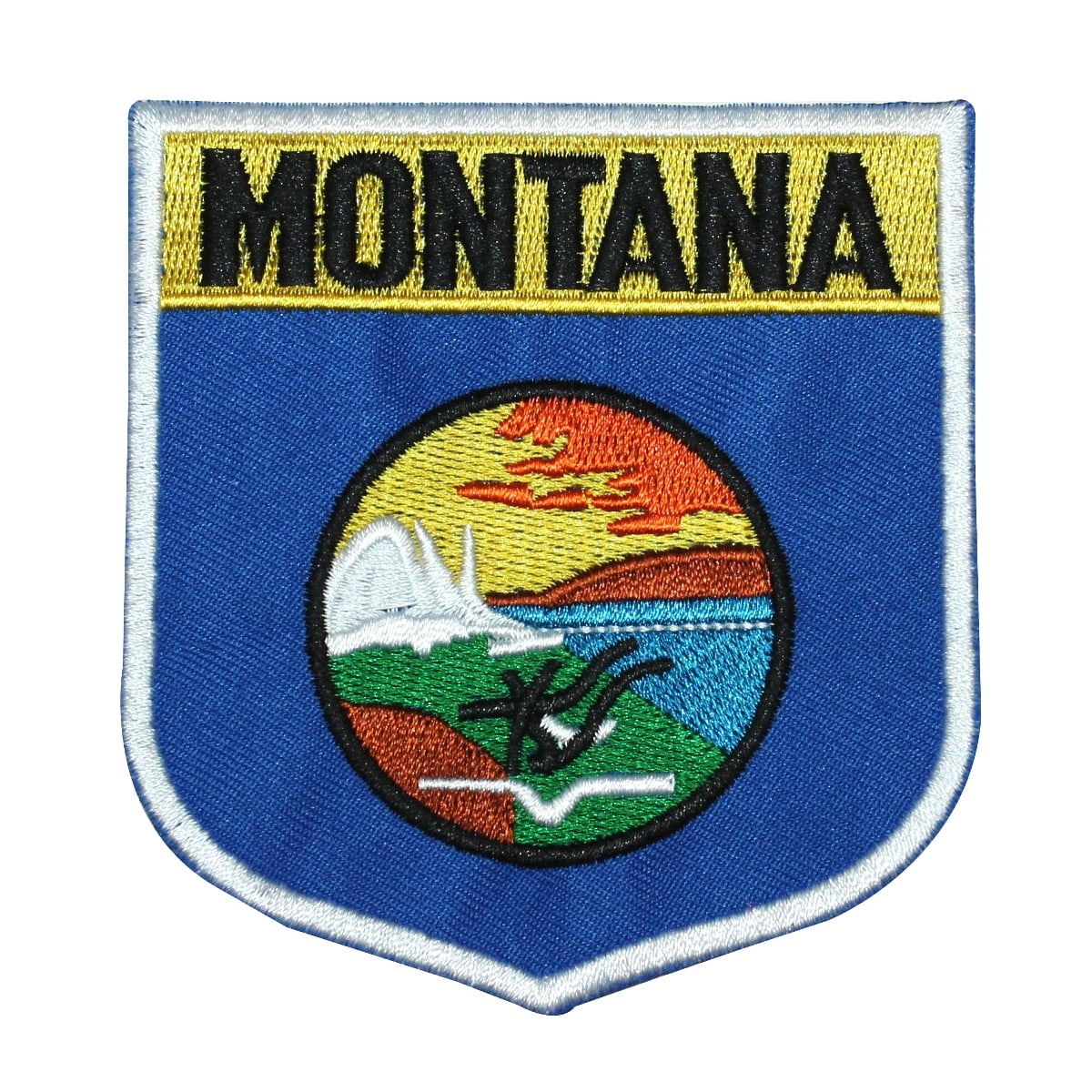 State Flag Shield Montana Patch Badge Travel USA Embroidered Iron On ...