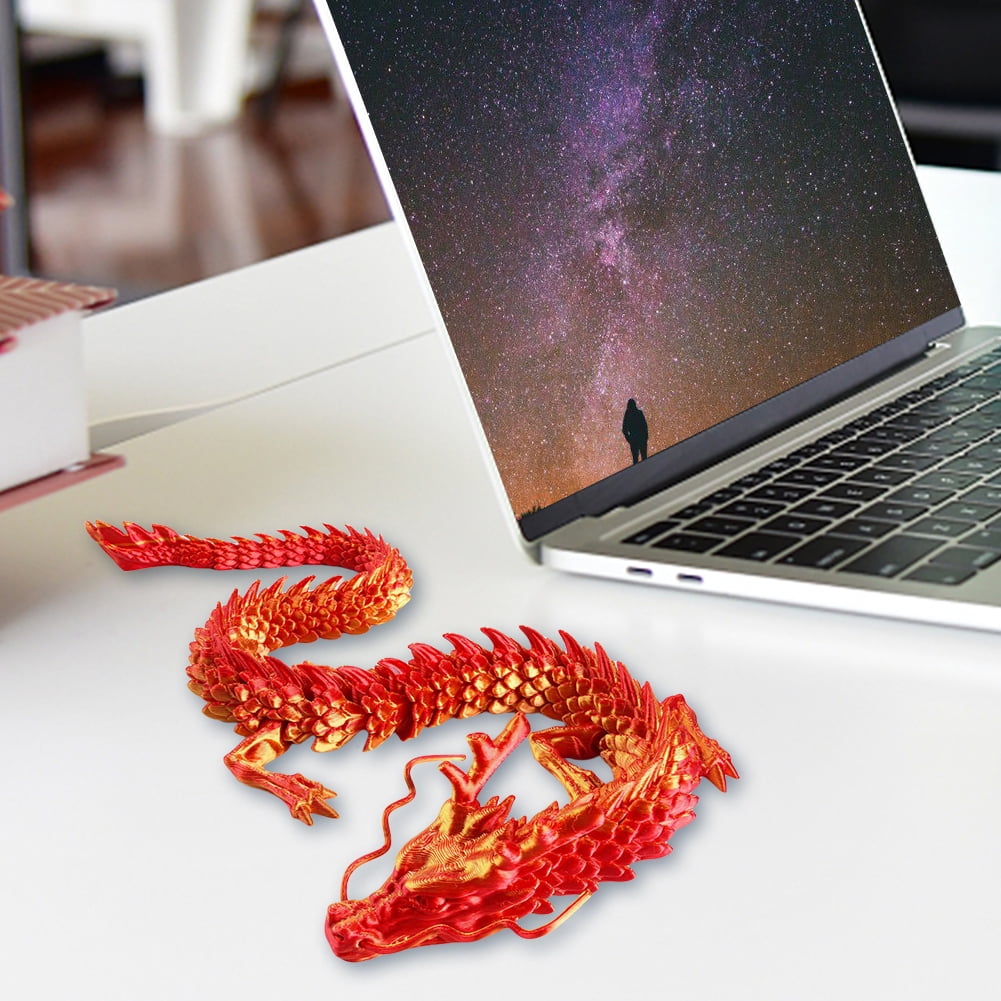 Dragón Impreso En 3DFigura modelo dragón impresa en 3D, regalo novedoso ...