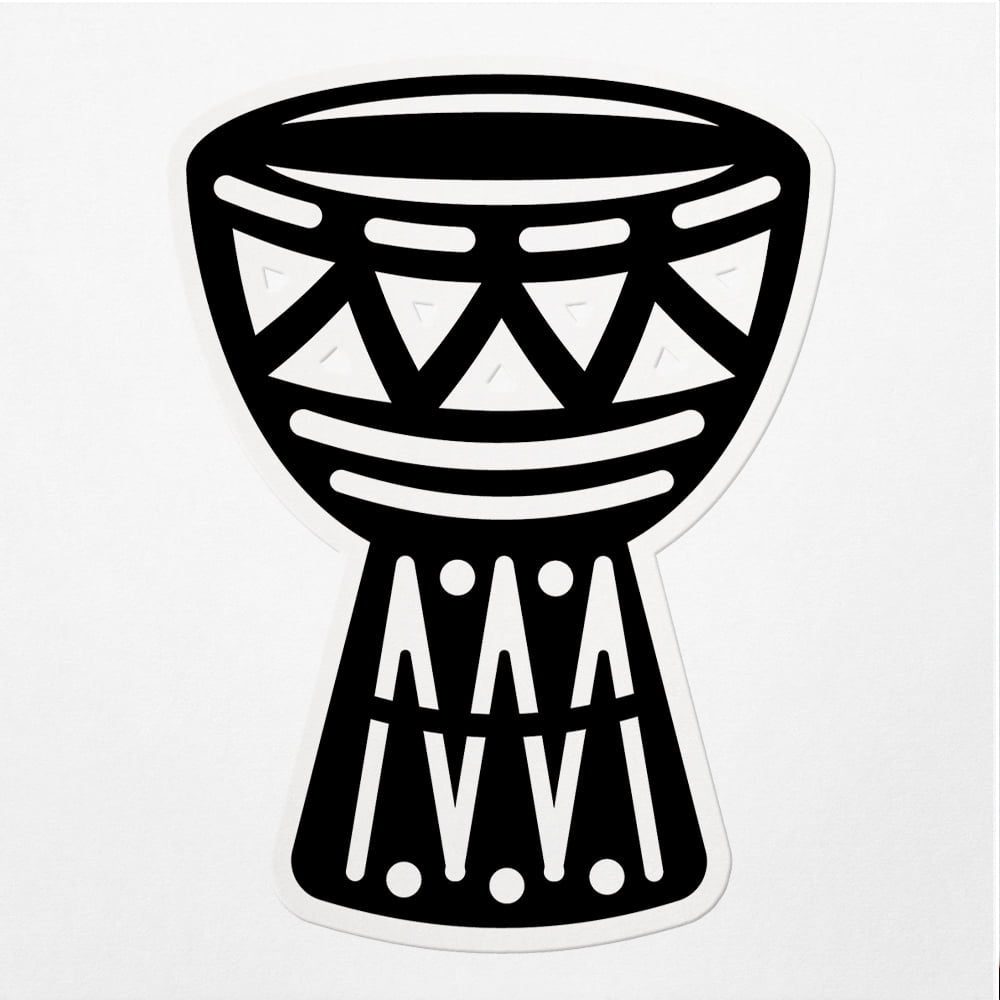 Vinyl Stickers Decals Of Djembe Drum Illustration - Waterproof - Apply ...