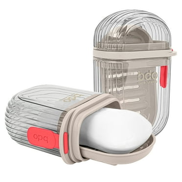 DODAMOUR 2 Pack Travel Soap Container Small, Portable Bar Soap Holder ...