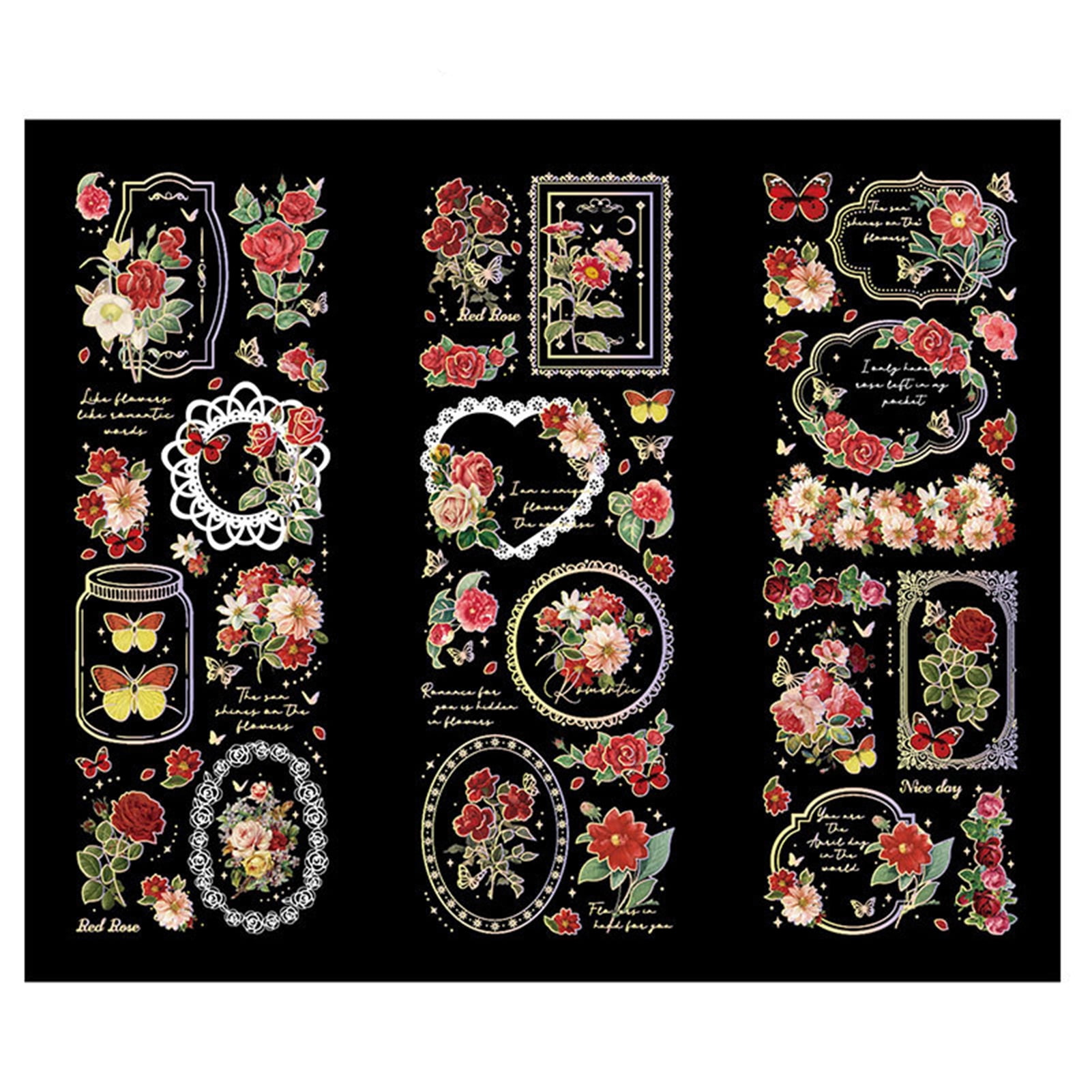 Rich Patterns Stationery Sticker Set- 2 Packs, Self-adhesive, Clear ...