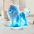 B 2D Flat Acrylic Desktop Decoration Lion Figure Home Desk Ornament For ...