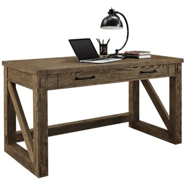 Martin Furniture Point Reyes 54"W Solid Wood Writing Desk in Toasted ...