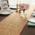 "The Pioneer Woman Jute Crochet Table Runner, Natural and Coral, 14"" x ...