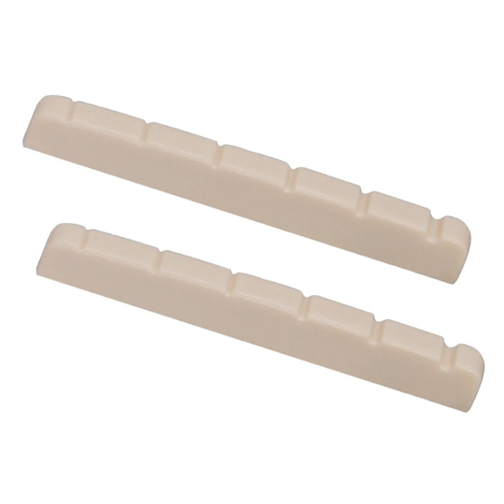 Pack Of 2 Guitars Slotted Nuts DIY Musical Instrument Accessory - White ...