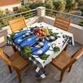 Blue Pumpkin White Polka Dot Table Cloth 60x60in, Waterproof Square ...