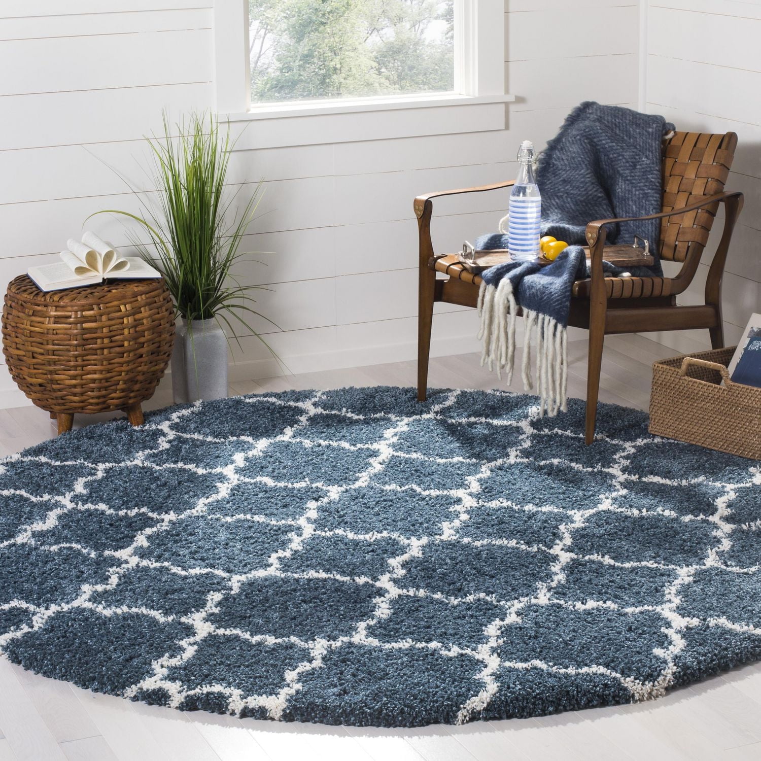 Click here for Safavieh Hudson Jaye Geometric Shag Area Rug 3 X 3... prices