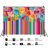 SUNOLIFE 7x5ft,Mexico Fiesta Party Backdrop Banner,Paper Flower Cinco ...