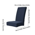 Blue Plush Jacquard Chair Cover, Elastic High Back Design, All-In-One ...