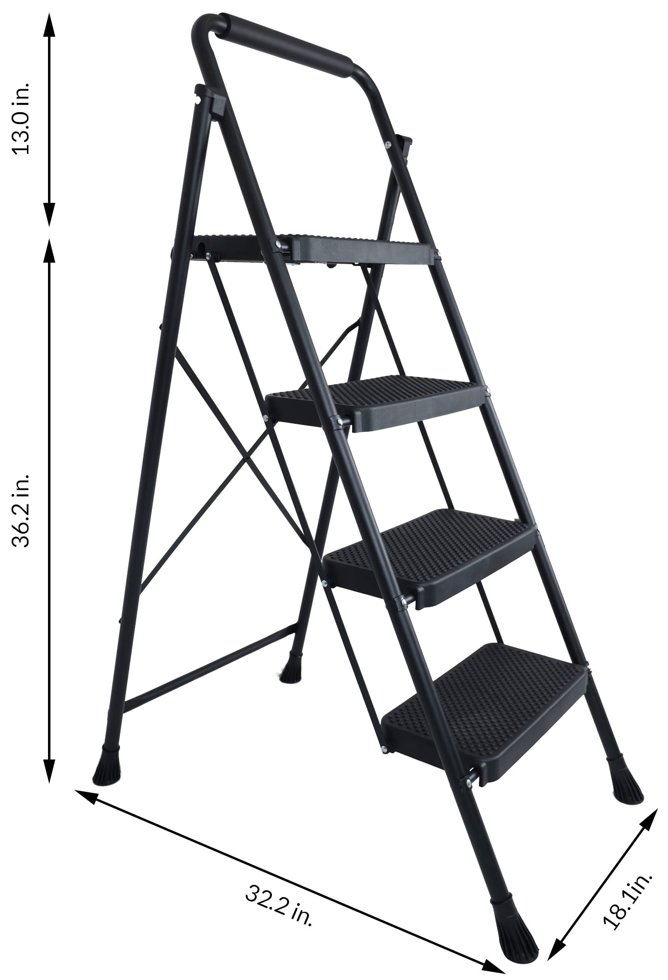 Elevon Folding Step Stool with Wide Anti-Slip Pedal, 330 lbs Sturdy ...