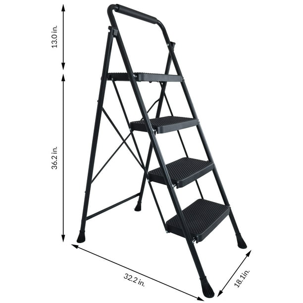 Elevon Folding Step Stool with Wide Anti-Slip Pedal, 330 lbs Sturdy ...